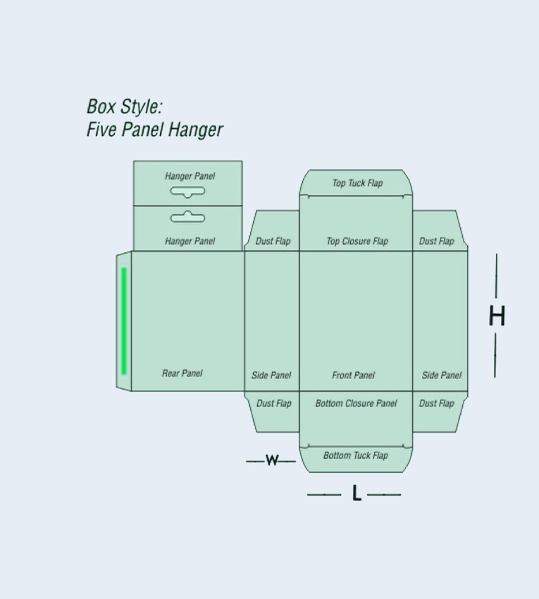 Five Panel Hanger Dimensions Boxes Template